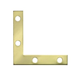 Stanley 80-3830 Flat Corner Brace, 3/8" x 2", Bright Brass - Bed Bath ...