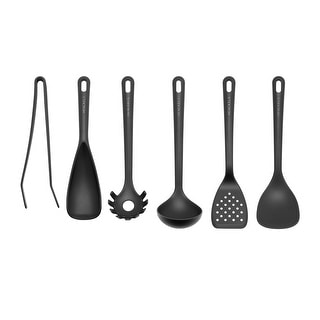Henckels Silicone Onyx 6-pc Cook & Serve Utensil Set - Black - Bed Bath ...