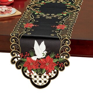 Holiday Poinsettia Dove Cut-Out Table Linens - Bed Bath & Beyond - 41512390