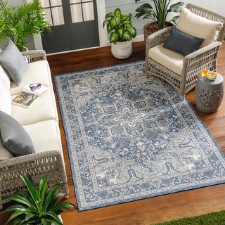 Livabliss Ravello Traditional Persian Indoor/ Outdoor Area Rug - Bed ...