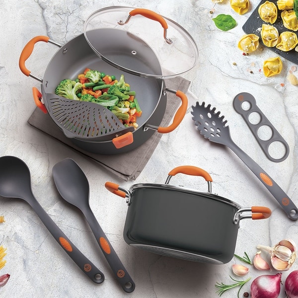 MasterChef MC3015 10 Pieces Champions Pasta, Soup & Stew Pot Set Gray ...