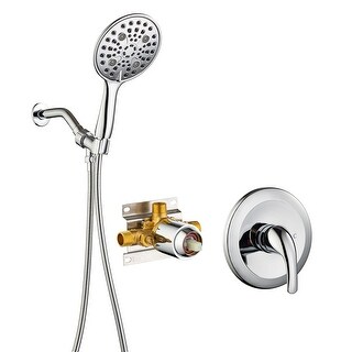 Rainlex Wall-Mounted Rainfall 6 Inch Shower Head Chrome Shower Fixture ...