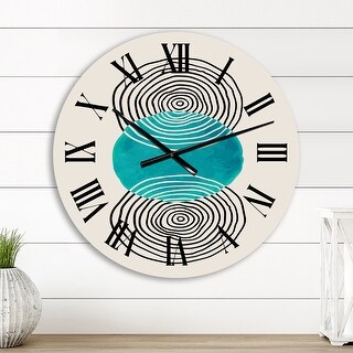 Designart 'Organic Playful Shapes In Retro Colors IX' Mid-Century ...