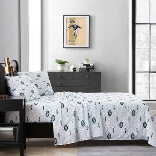 New York Jets NFL Licensed "Scatter" Sheet Set - Bed Bath & Beyond ...