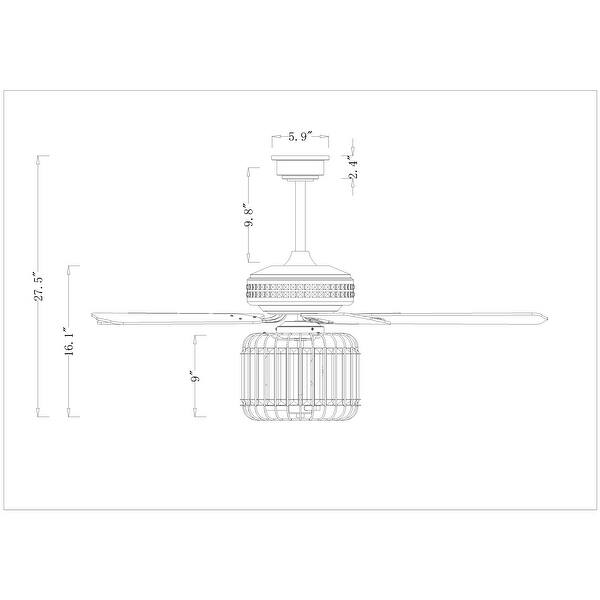 Ailen 52 Inch Chrome Finish Crystal Ceiling Fan with Remote - Bed Bath ...