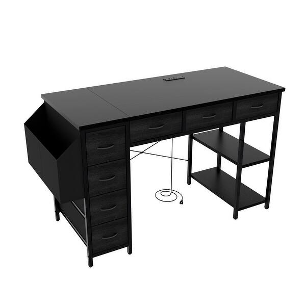 black computer desk uk
