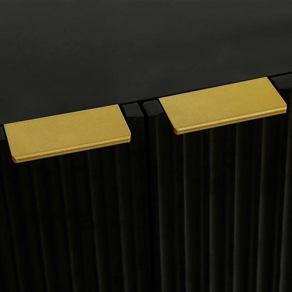 Modern Simple Sideboard Console Table with Gold Metal Legs and Handles ...