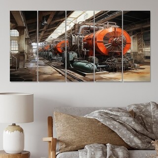 Designart "Power Plants Powerful Energies II" Architecture Multipanel ...