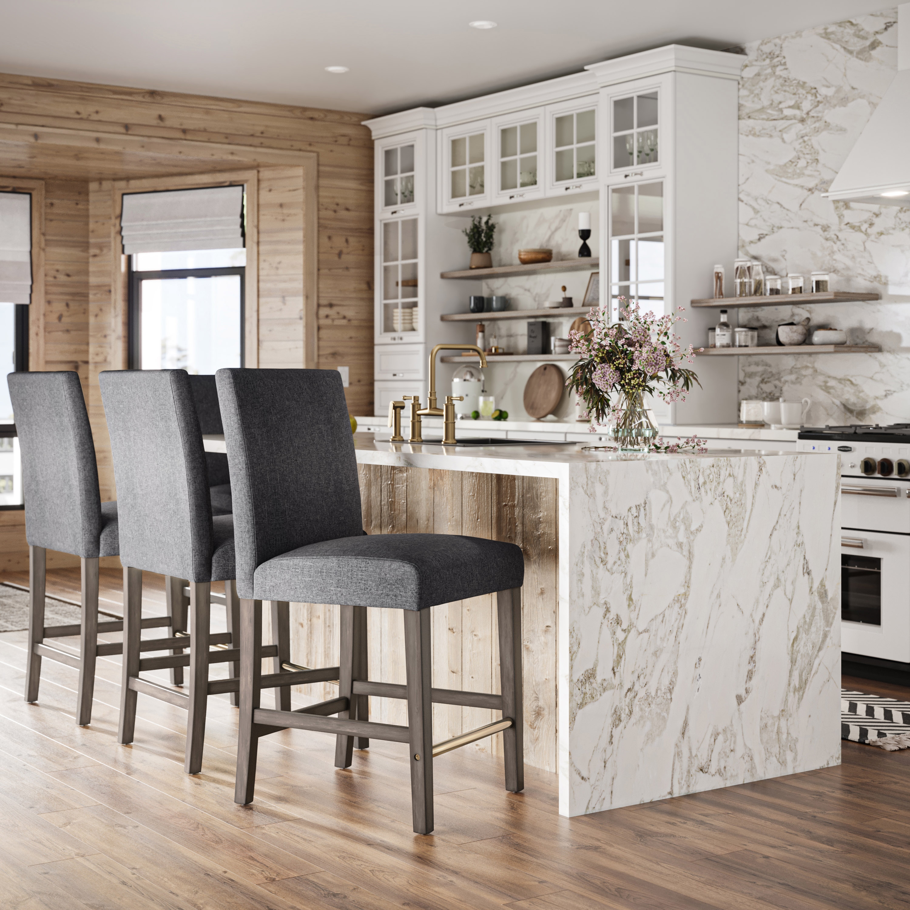 Linon monaco gray counter stool store