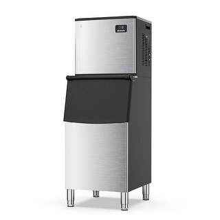 350 LBS/24H Commercial Ice Maker Machine with 220 LB Storage Bin - Bed ...