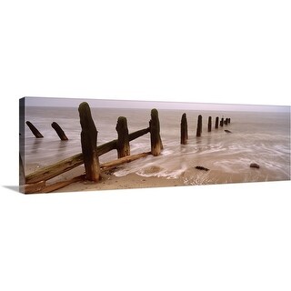 "Logs on the beach, Spurn, Yorkshire, England" Canvas Wall Art - Bed ...