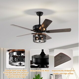 52'' Plywood blades ceiling fan with remote control - Bed Bath & Beyond ...