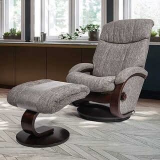 Fabric reclining chair with ottoman store