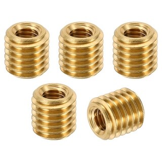 5pcs Brass Threaded Repair Insert Nut Reducing Nut, 10mm - Gold Tone ...