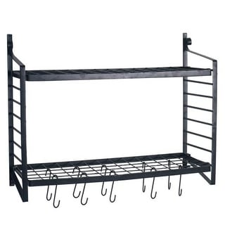 2-Tiered Wall Mounted Pot Rack - Bed Bath & Beyond - 38207819