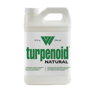 Turpenoid Natural Non-Toxic Non-Flammable Paint Thinner, 1 Quart - Bed ...