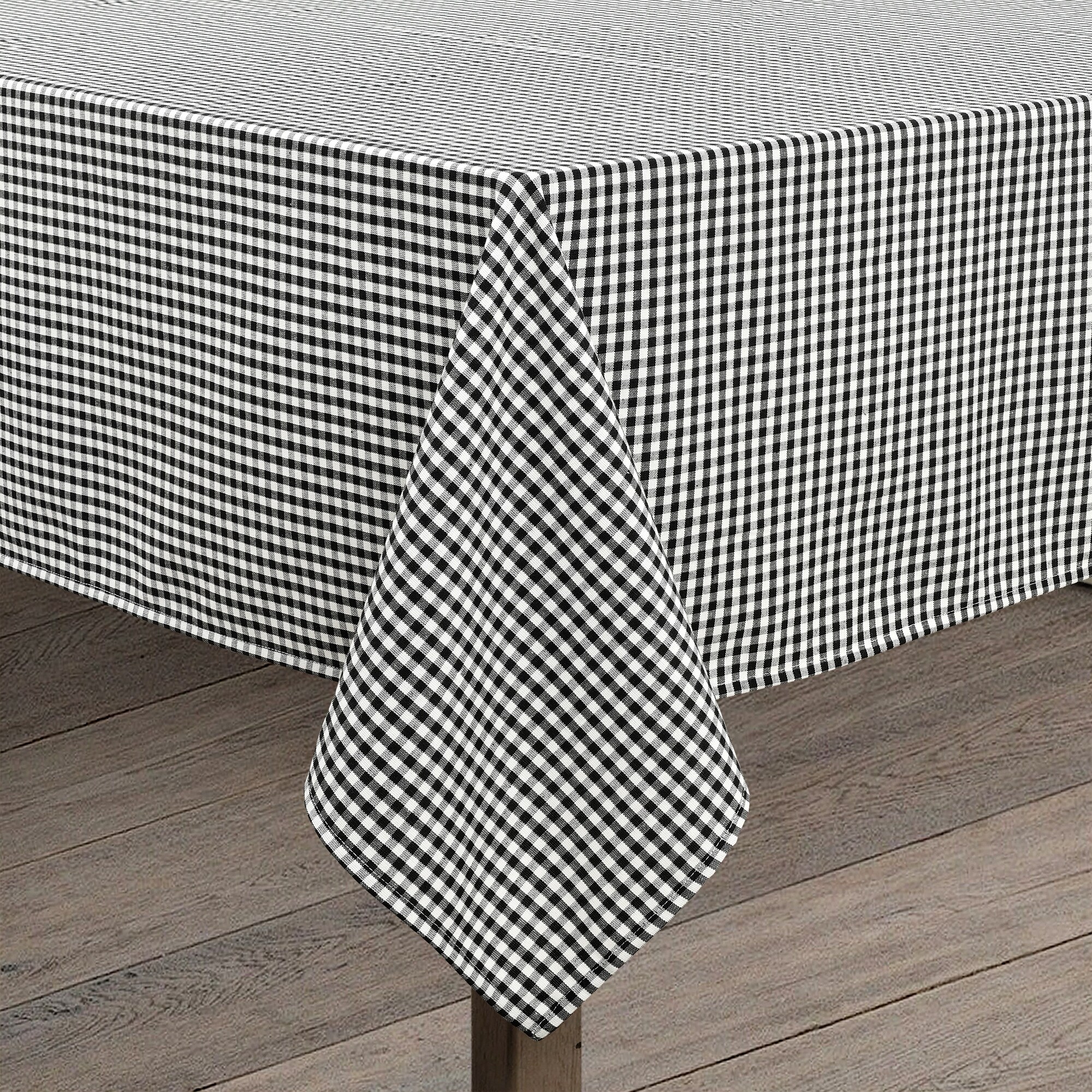 gray gingham tablecloth