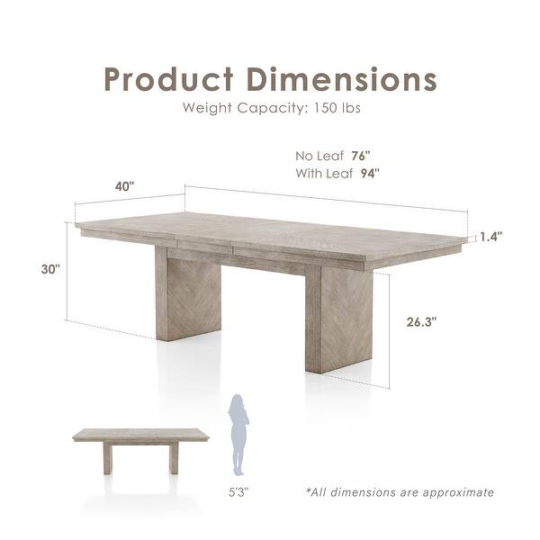 Furniture of America Yetaria Modern Farmhouse 7-Piece Extendable Dining ...