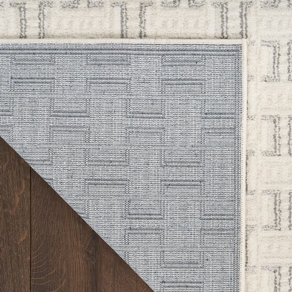 grey geometric pattern rug