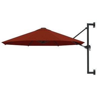 Wall-Mounted Parasol with Metal Pole 118.1" Terracotta - Bed Bath ...