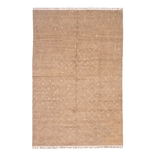 ECARPETGALLERY Hand-knotted Pak Finest Marrakesh Brown Wool Rug - 10'2 ...