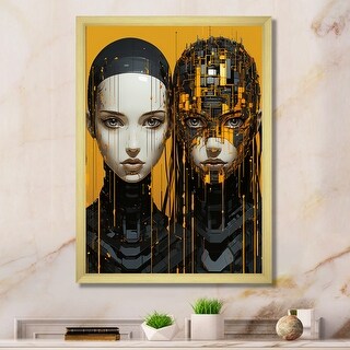 Designart "Android Evolution" Couple Framed Wall Decor - Bed Bath ...