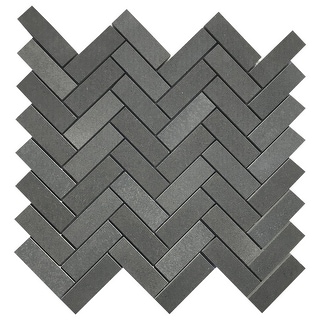 Vulcan Black 2" x 8" Herringbone Honed Mosaic Tile - Bed Bath & Beyond ...