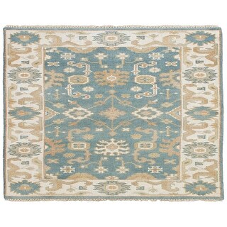 ECARPETGALLERY Hand-knotted Royal Oushak Baby Blue Wool Rug - 3'1 x 4 ...