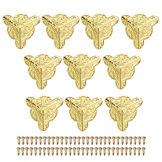 30x30x30mm Metal Box Corner Protectors Edge Guard, Gold Tone 24pcs ...