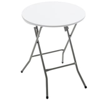 BTEXPERT 2 Foot Indoor Outdoor White Round Folding table Portable for ...