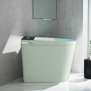 Compact Smart Toilet with Auto Opening Lid, Foot Sensor, Heated Seat ...