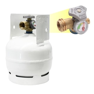 Flame King 3LB Steel Propane LP Tank Cylinder with Gauge & OPD Valves ...