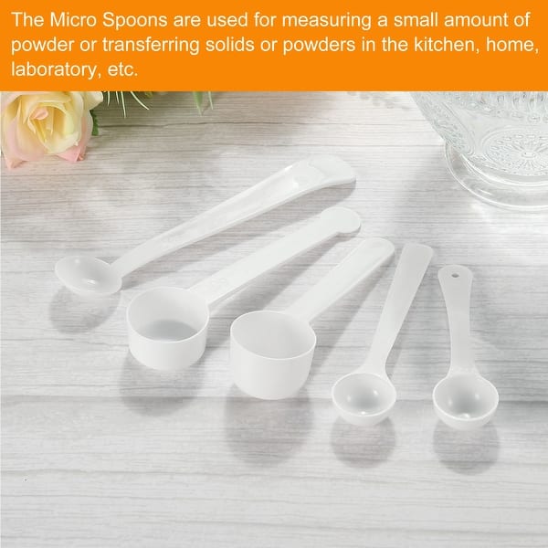 Micro Spoons 1 Gram Measuring Scoop Round Bottom w Hanging Hole 50Pcs ...