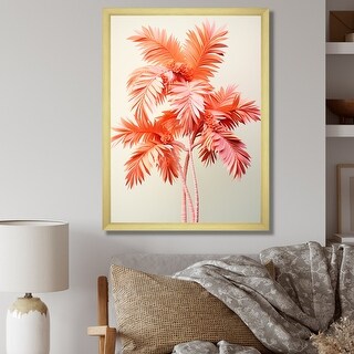 Designart "Palm Tree Serenity" Palms & Palm Trees Framed Wall Art ...