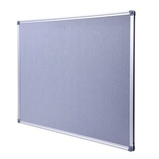 Aluminum Framed Wall- Mounted 48 x 36 Inch Large Fabric Bulletin Board ...