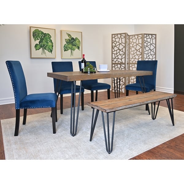 dining table blue legs