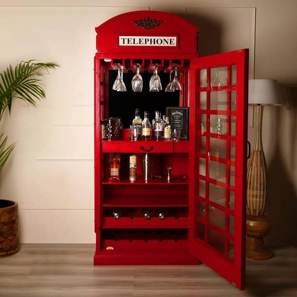 Expobazaar Iconic BT Telephone Box Style Drinks Cabinet in Pillar Post ...