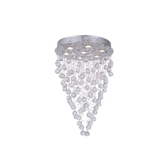 Rain Drop 7 Light Flush Mount With Chrome Finish - Bed Bath & Beyond ...