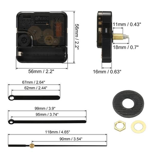 Clock Mechanism Replacement 1Set Quartz Clock Mechanism DIY Wall Clock ...