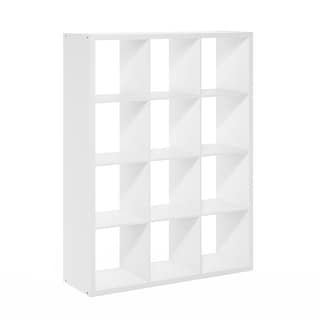 Furinno Cubicle Open Back Decorative Cube Storage Organizer, 12-Cube ...