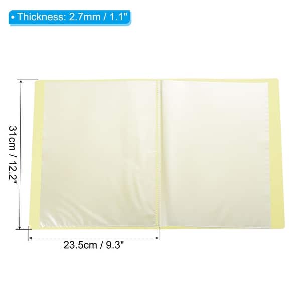 9x12" Binders with Plastic Sleeve, 5Pcs 30 Pocket File Protector - 12 ...