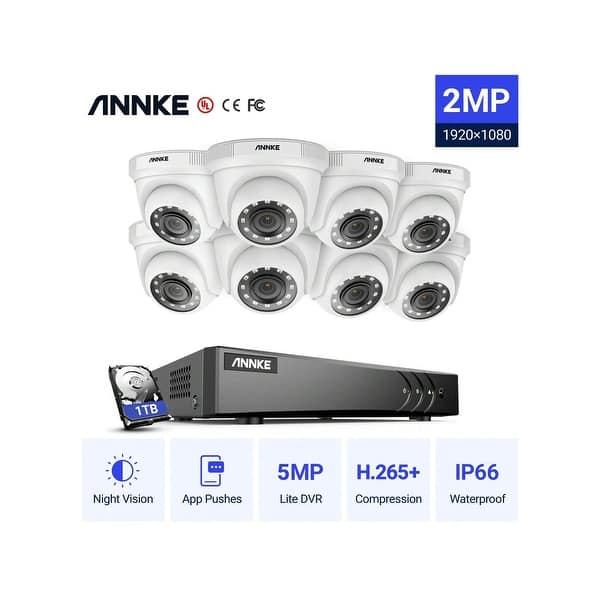 ANNKE CCTV Camera Systems 8 Channel 3K DVR, 8Pcs Dome Cameras - On Sale ...
