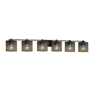 Justice Design Wire Mesh Era 6-light Dark Bronze Bath Bar, Wire Mesh ...