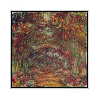 iCanvas "The Rose Path, Giverny, 1920-22 " by Claude Monet Framed - Bed ...
