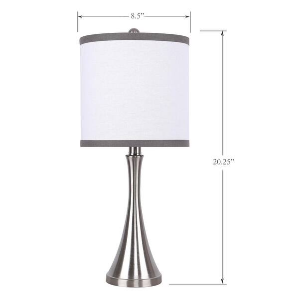 Metal Flared Base and Linen Shade Table Lamp (Set of 2) - Bed Bath ...