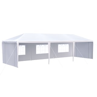 Wedding Party Canopy Tent Outdoor Gazebo with Removable Sidewalls - Bed ...