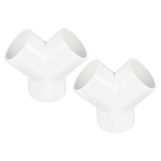 2" PVC Pipe Fittings 2pcs 3 Way Y Shape Water Joint Connectors Adapters ...