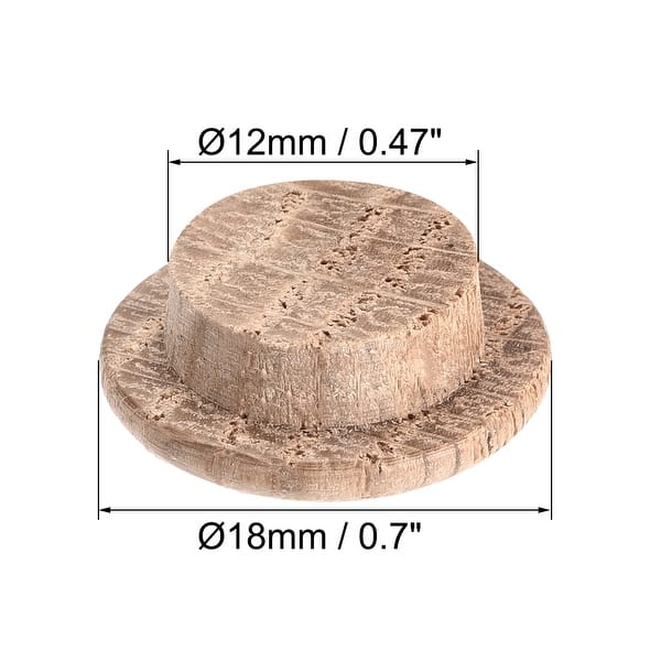 Wood Button Plugs 0.47 Inch Oak Hardwood Screw Hole Furniture Plugs 25 ...