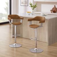 Art Leon Set of 2 Swivel Bar Stools with Open Back - On Sale - Bed Bath ...