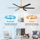 65 Inch Gold Large LED Ceiling Fan with Light and Remote(6-Blade) - Bed Bath & Beyond - 38932700